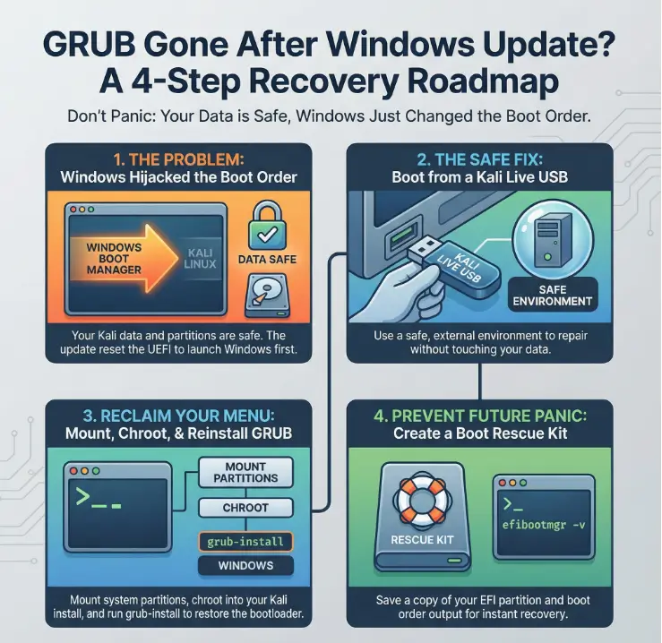 Kali dual boot GRUB fix